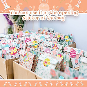 500 Pieces 1.5 Inch Easter Egg Stickers 9 Design Happy Easter Stickers Cute Easter Egg Roll Stickers Waterproof Self Adhesive Label for Kids Easter Gift Party Games Bag Decors