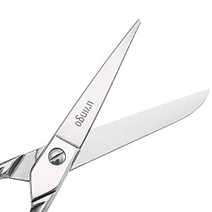 LIVINGO 6'' Professional Forged Fabric Scissors, Precision Tailor Small Scissors Heavy Duty, Sharp Stainless steel Sewing Shears for Crafting Supplies