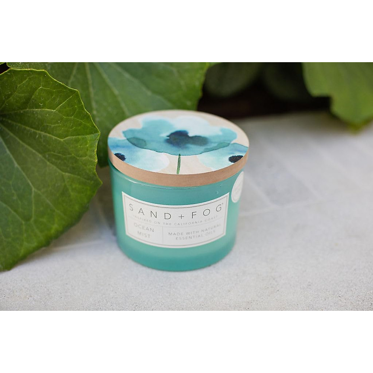Sand + Fog Scented Candle - Ocean Mist – Additional Scents and Sizes – 100% Cotton Lead-Free Wick - Luxury Air Freshening Jar Candles - Perfect Home Decor – 12oz