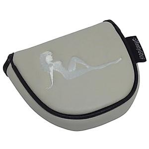ReadyGOLF Mudflap Girl Embroidered Grey Putter Cover Mallet