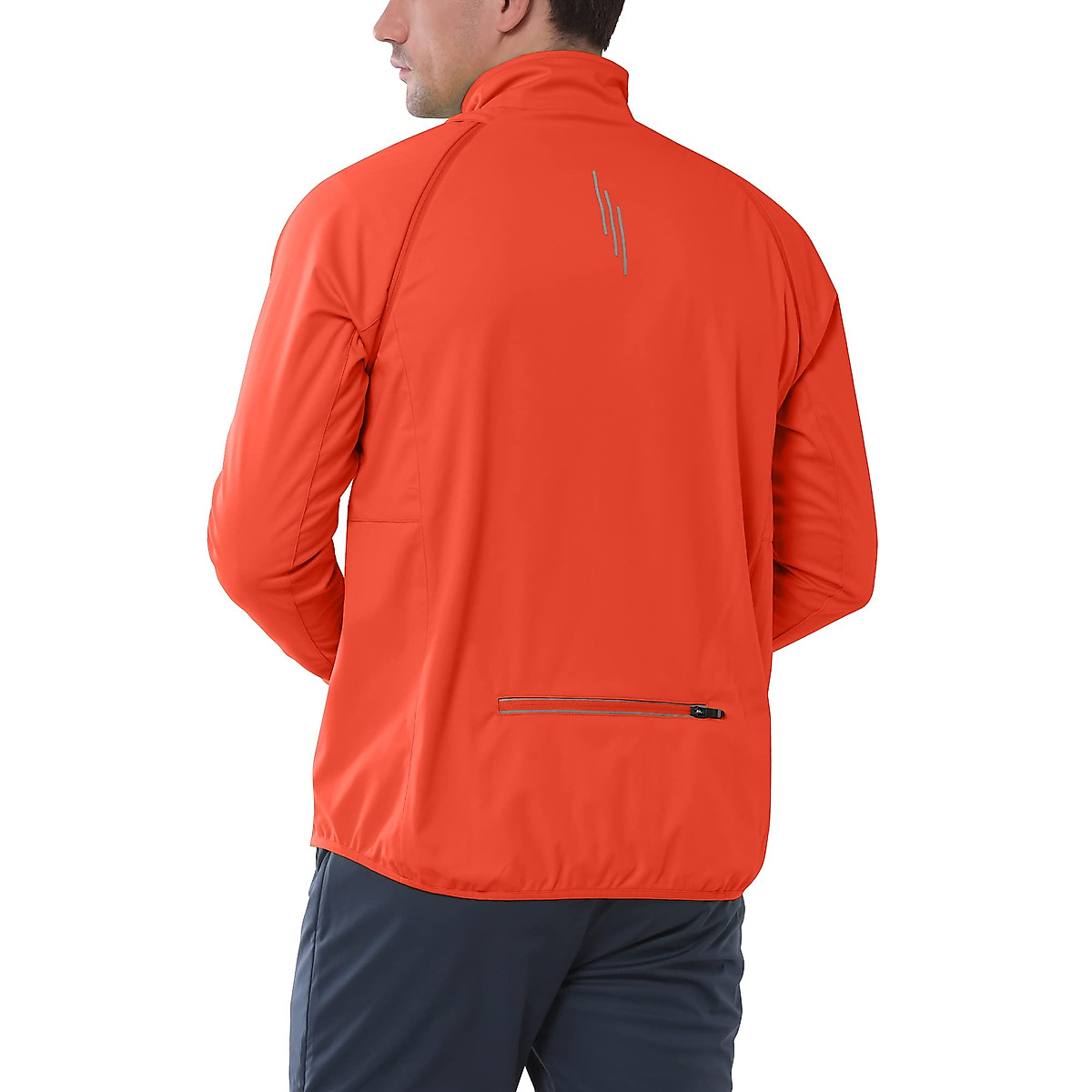 33,000ft Men's Cycling Jacket Long Sleeve, Waterproof Running Bike Vest Outerwear Reflective Windproof Sleeveless Jacket