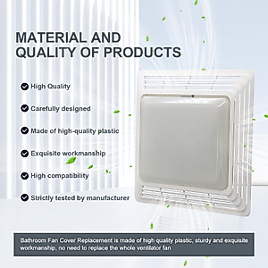 Thaekuns S97014094 Ventilation Fan Grille Lens Assembly for Broan Nutone 678, 679, 679FL, 679FLT, 680, 680FL, 680FLT, M680, HD50L, HD80L Bathroom Vent Exhaust Fan Cover