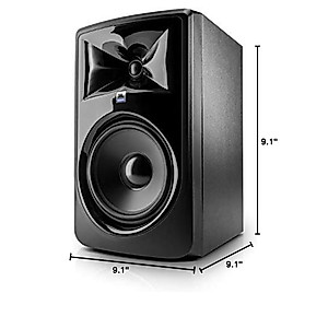 JBL 308P MkII Powered 8-Inch Two-Way Studio Monitors (2-Pack) Bundle LSR310S Powered Subwoofer, TRS Cables (2-Pack) and XLR Cables (2-Pack) (7 Items)
