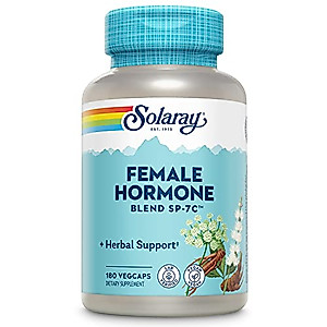 SOLARAY Female Hormone Blend SP-7C | Herbal Blend Includes Black Cohosh, Dong Quai, Passion Flower, Saw Palmetto, Wild Yam & More | 180 VegCaps