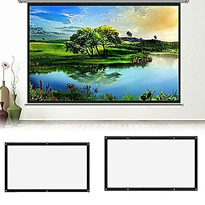 FMOGE 16:9 Portable Foldable Projector Screen Wall Mounted Home Cinema Theater 3D HD Projection Screen Canvas