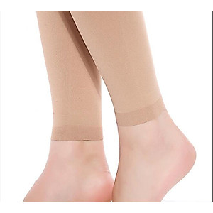Kingbridal Women's Medical Calf Compression Stockings 20-30mmhg Socks Sleeve Swelling Shin Splint Varicose Veins Edema Nurses Maternity Nude