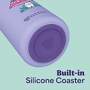 Ottle Reef Roamer Stainless Steel Water Bottle - 34 oz Insulated Flask with Leak Proof Lid, BPA free & Carry Handle - Hot & Cold Gym Water Bottle for Travel, Camping & Sports - Cheeky Frog