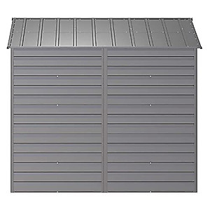 Arrow Select 10' x 8' Outdoor Lockable Steel Storage Shed Building, Charcoal