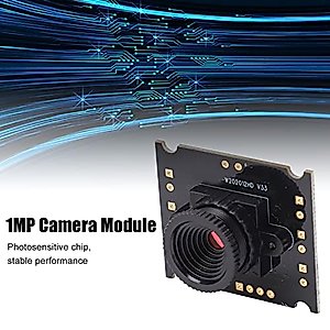 USB2.0 Webcam Module, MJPEG Format Multifunctional 1MP 3.0mm Camera Module QR Code Scanning Photosensitive Chip Manual Focusing with USB Cable for Computer