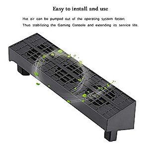 Bewinner DC 5V Cooling Fan for PS4 Slim Gaming Console - Low Noise,3 Fans,Ergonomic Design Portable Fashionale Intelligent Cooling Fan for Playstation 4 Slim