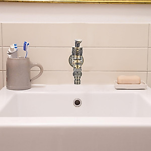 Veemoon Antique Water Faucet Wall Mount Bathroom Sink Garden Mop Pool Tap Vintage Decor Retro Decor Trim