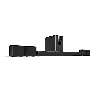 iLive 5.1 Home Theater System with Bluetooth, Wall Mountable, 26 Inch Speaker with 4 Satellite Speakers (IHTB138B),Black