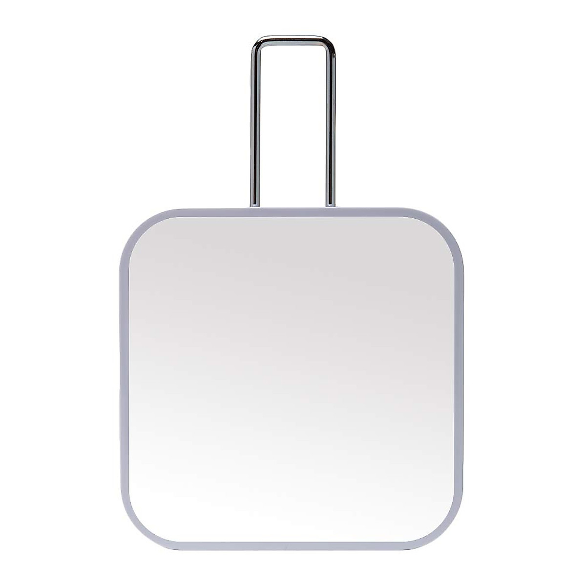 YEAKE Hand Mirror with Handheld Metal Stand, Table Desk Makeup Mirror Portable Travel for Multi-Hanging Wall Mirror On Bathroom Shower Shaving(Square)