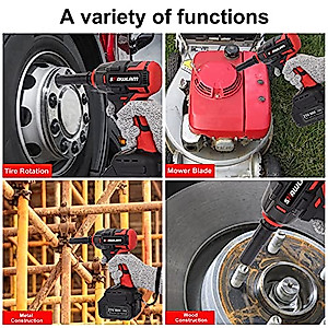 SHAWLAM Cordless Impact Wrench 1/2 Inch Impack Gun 21V Power Impact Driver Impack Drill Max Torque 300Ft-lbs (400N.m) 3200RPM Li-ion 4.0AH Battery Pack Electric Impact Wrench for Car Home