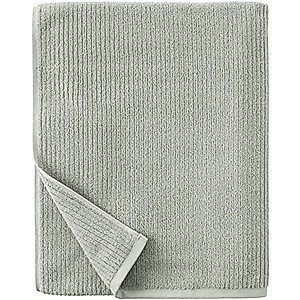 Amazon Aware 100% Organic Cotton Ribbed Bath Towels - Bath Towels, 4-Pack, Sage Green