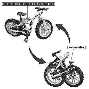 QLT QIAOLETONG Foldable Motorcycle Building Blocks