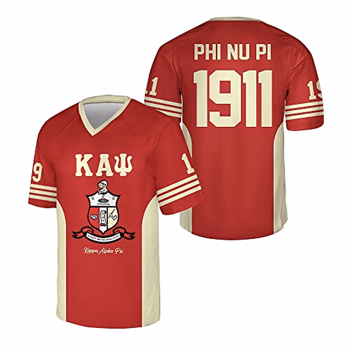 Fraternity Short Jersey Sleeve, Custom Fraternity Jersey, Black Fraternity Jerseys, Kappa Alp.ha Ps.i Jerseys, HB.CU Jersey Sleeve, Nu.PES V-Neck Short Sleeve Jersey