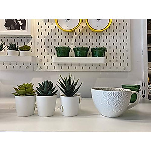 Up Pod Porcelain Cappuccino Cups, 12 Ounce Latte Cups, White Espresso Cups, Tea Mug Sets of 2