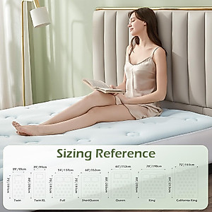 Hansleep Memory Foam Mattress Topper Queen Size, Mattress Pad Queen Size with Deep Pocket, Breathable Air Mattress Cover, 60x80 Inches