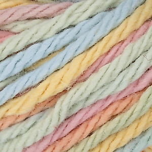 Lily Sugar 'N Cream The Original Ombre Yarn, 2oz, Gauge 4 Medium, 100% Cotton, Butter Cream - Machine Wash & Dry