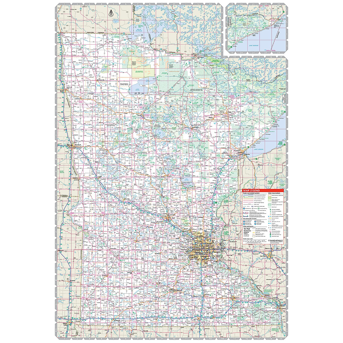 Rand McNally Easy to Read: Minnesota State Map