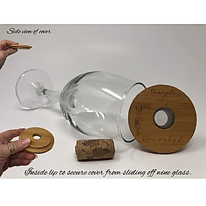WINE ACCESSORIES FOR WINE LOVERS - Drink Glass Covers (4) - Beverage Covers to Keep Bugs Out - Coverware Drink Tops - Wine Glass Topper Ventilated