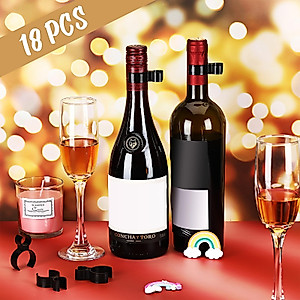 Maitys 12 Pieces Champagne Bottle Sparkler Single Holder Safety Clips Black Plastic Bottle Service Sparklers Clips for Candle Christmas Parties Wedding Ceremony Anniversaries Home Kitchen