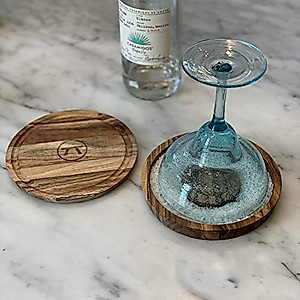 Outset Acacia Wood Cocktail Rimmer, 6.25" Diameter