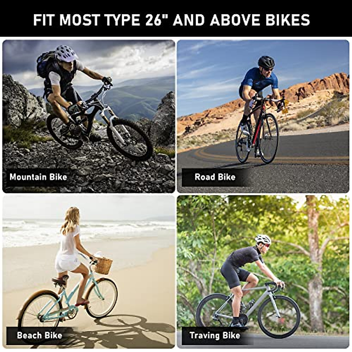 PEXMOR 80cc Bike Motor Kit, 2-Stroke Bicycle Engine Motorized Gas Bike Conversion Kit, Bicycle Motor Kit Cycle Gasoline Petrol Motor Refit Kit for 26-28" Bikes with V-Frame(Black)