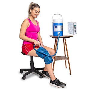 Koozam Cryo Cuff Knee Cooler Cold Therapy Ice Machine for Knee System | Cryotherapy Cuff Machine Combines Compression with Cold Therapy | Essential for After Knee Surgery, Rehab & Sports Injuries