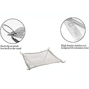 YEASQGS Portable Outdoor Camping Fire Pit Replacement Mesh Foldable Stainless Steel Mesh for Camping Backyard Garden (22" Replacement Mesh)