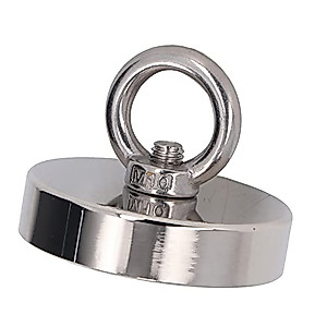Salvage Magnet Kit, Multifunctional Easy to Install Good Stability NdFeB Strong Magnet with Ring Buckle for Hoisting for Treasure Hunting