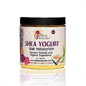Alikay Naturals Shea Yogurt Hair Moisturizer Natural Raw Shea Butter, Argan & Coconut Oil 8 Ounce
