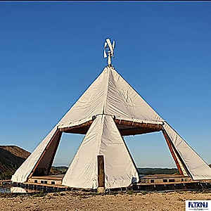 HUIZHITENGDA 9000W No Noise Vertical Magnetic Wind Generator,3 Blades with Charge Controller Vertical Axis Wind Turbine for Outdoor Garden(220V,White),48v