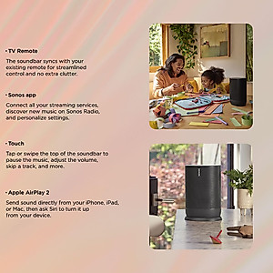 Sonos Move - Battery-Powered Smart Speaker, Wi-Fi and Bluetooth with Alexa Built-in - Black​​​​​​​