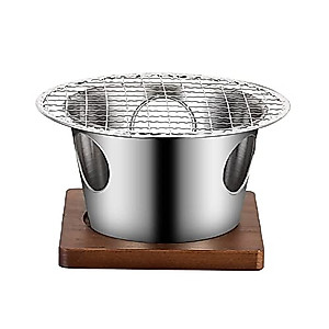 GEEKLLS Charcoal grills Family Stainless Steel Alcohol Barbecue Grill BBQ Grill Non-stick For Home Kitchen Outdoor Garden Barbecue Stove