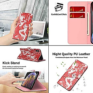 SHOYAO Phone Cover Wallet Folio Case for Oppo REALME 7 PRO, Premium PU Leather Slim Fit Cover for REALME 7 PRO, Horizontal Viewing Stand, Precise Match, Red