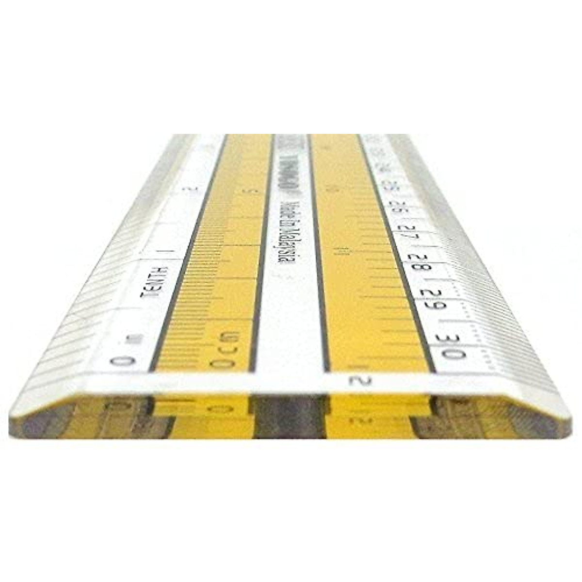 6 inch Rulers | 15 cm Rulers | Transparent Plastic Ruler | Pack of 12 of Premium Quality Rulers | Yellow, Green, Red and Blue