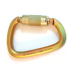 Spidergard S01813-S Steel Carabiner 50kn (11,200 lb) Rated, Twist Auto Lock, ANSI Certified (Qty: 1)