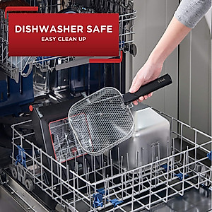 T-Fal Electrics Stainless Steel Deep Fryer with Basket 3.5 Liter Oil Capacity, 2.6 Pound Food Capacity 1800 Watts Easy Clean, Temp Control, Digital Timer, Oil Filtration, Dishwasher Safe Parts Silver