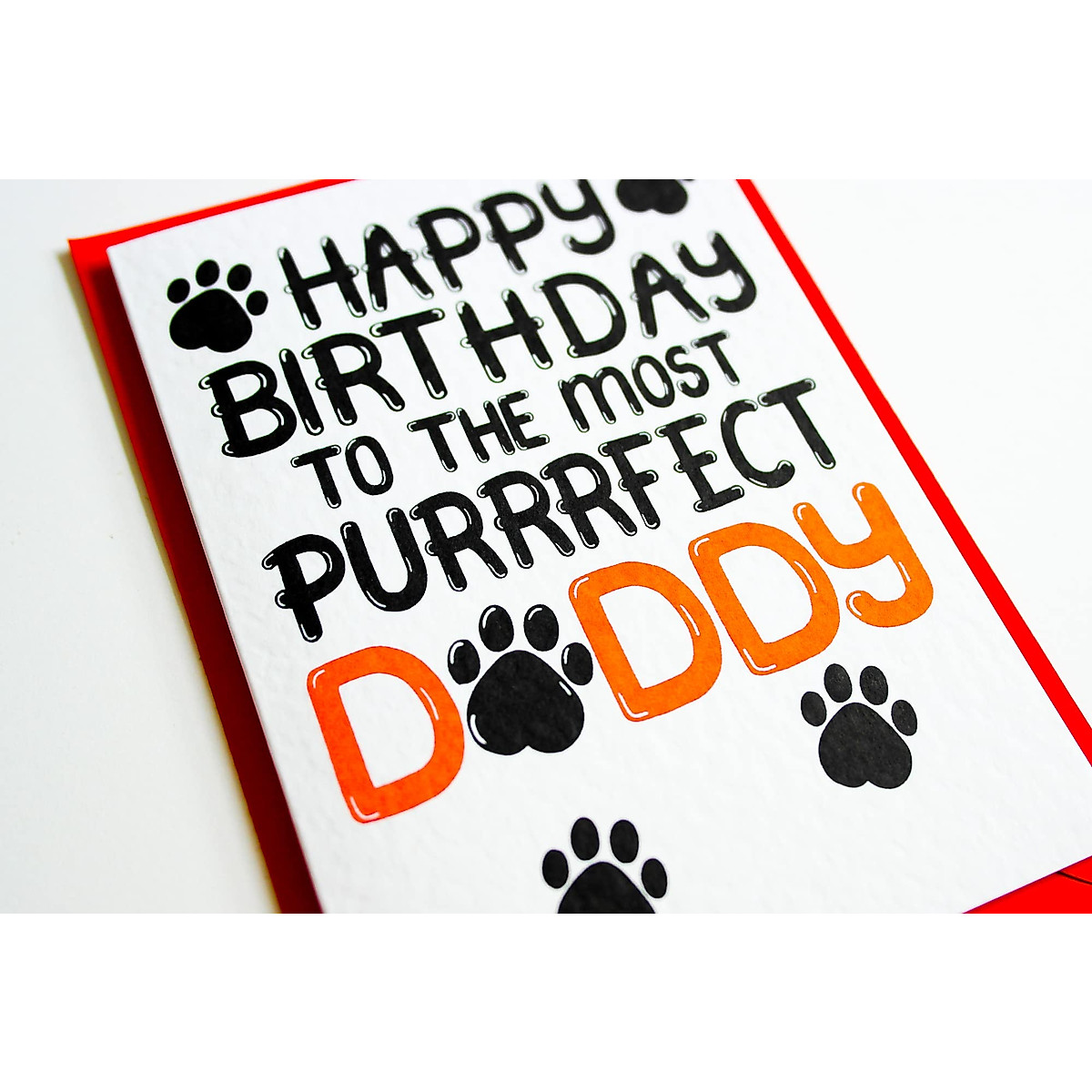 Happy Birthday Card From The Cat, To The Most Purrrfect Daddy For Cat Lover Dad