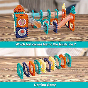 Moonsteps STEM Building Blocks Set for Kid, 156pcs Snap Tiles Building Toys for Kids Ages 4-8, Early Educational Building Kit for Girls & Boys, Christmas Birthday Gift for Toddler/Boy/Girl