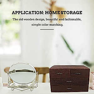 Veemoon Desk Organizer Wooden Storage Box Drawer Storage Organizer for Home Office