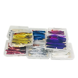 Linkboy Archery Spin Vanes 1.8inch Arrow Vanes Fletches - 50pcs (Purple)