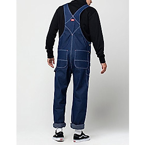 Dickies mens Bib overalls and coveralls workwear apparel, Indigo Rigid, 36W x 30L US