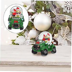 Garneck 1 PC Christmas Crystal Ball tablescape Decor adornos para mesa de Statue Decor Santa Snow Globe Christmas Decorations Snow Globes Christmas Water Globe Lanterns Water