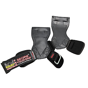 Lifting Grips PRO Weight Gloves Heavy Duty Straps Alternative to Power Hooks Deadlifts Adjustable Neoprene Padded Wrist Wrap (Medium)