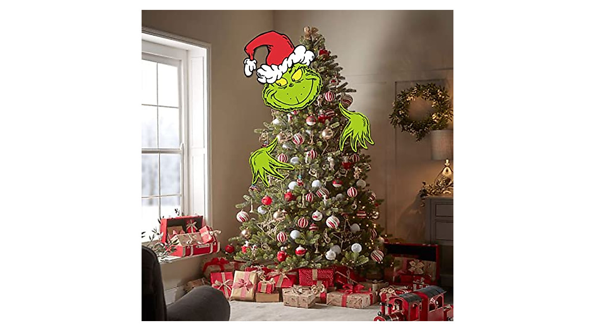 3PCS Grinch Fence Decor for Christmas - Fun Yard & Tree Topper