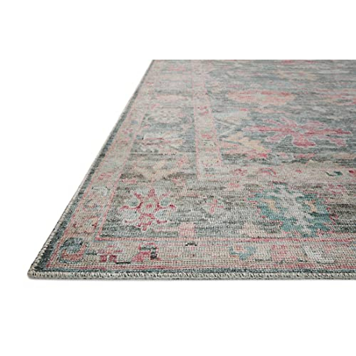 Loloi II Elysium Collection ELY-02 Graphite/Multi, Traditional 7'-6" x 9'-6" Area Rug