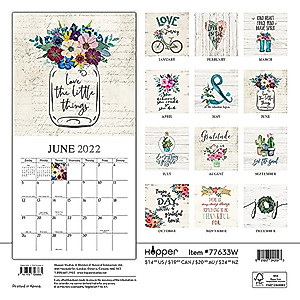 Love The Journey 2022 12 x 12 Inch Monthly Square Wall Calendar by Hopper Studios, Stationery Design Photography